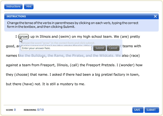 Apply Grammar Exercises